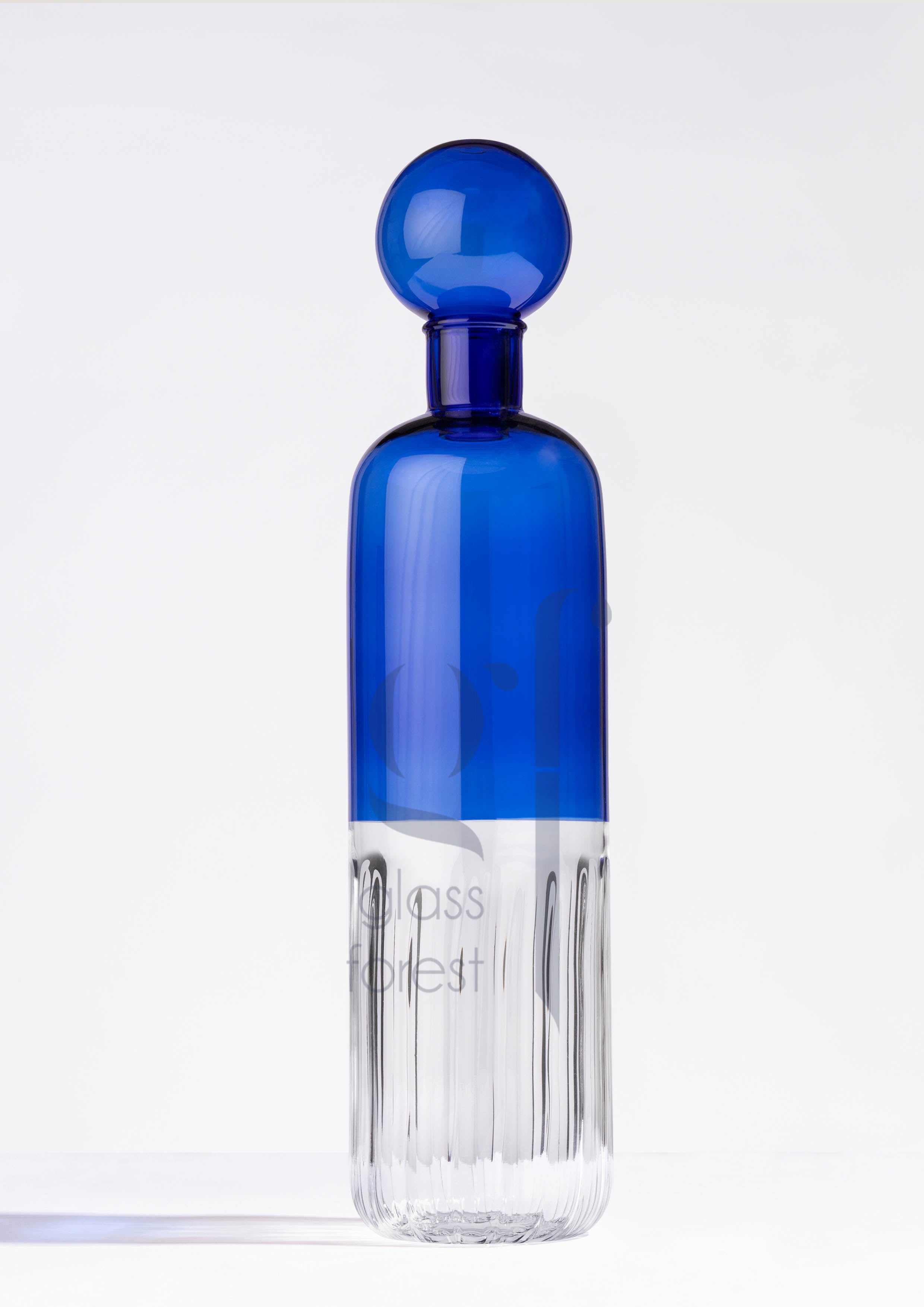 Eden Bottle - Blue | colored glass bottle | Glassware – Glass Forest
